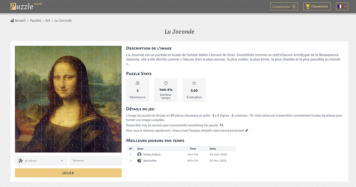Puzzles en ligne gratuits pour tous ! | Jigsaw Puzzles Online