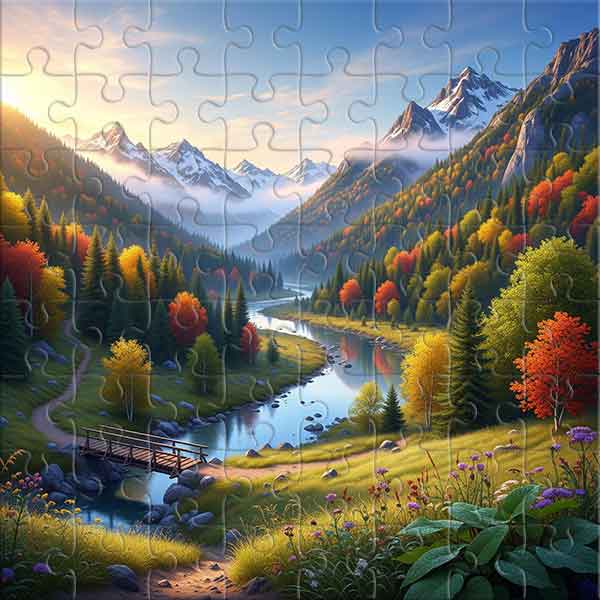 Path to the Autumn Mountains - Online Jigsaw Puzzle | Jigsaw Puzzles Online