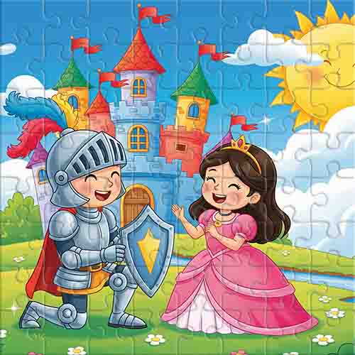 Fairy Tale Adventures of a Knight and a Princess - Online Jigsaw Puzzle ...