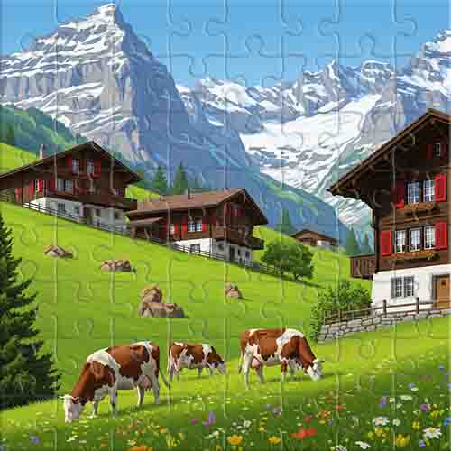 Idyll of Alpine Meadows - Online Jigsaw Puzzle | Jigsaw Puzzles Online