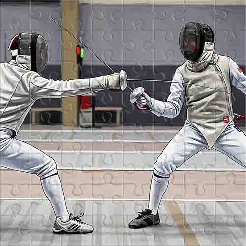 Tension on the Fencing Strip - Online Jigsaw Puzzle | Jigsaw Puzzles Online