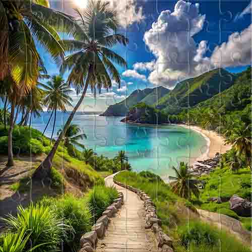 Path to the Ocean Coast - Online Jigsaw Puzzle | Jigsaw Puzzles Online