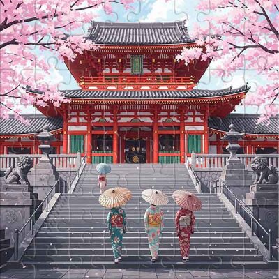 Traditional Japan and Cherry Blossom - Online Jigsaw Puzzle | Jigsaw ...