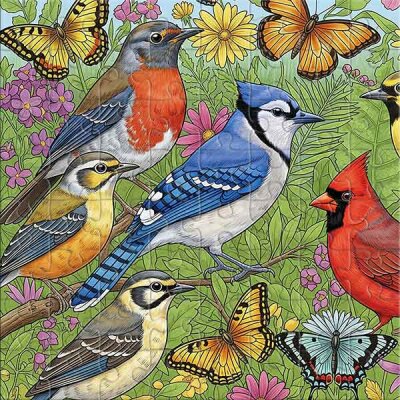 Birds and Butterflies Among Flowers - Online Jigsaw Puzzle | Jigsaw ...