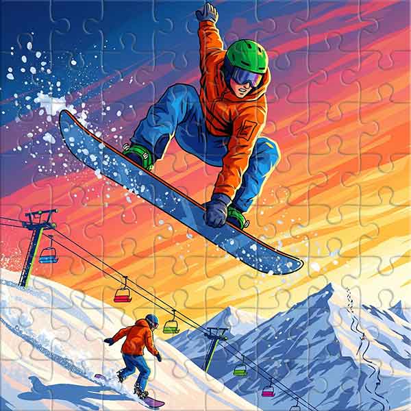 Extremo de snowboard en invierno - Rompecabezas en línea | Jigsaw ...