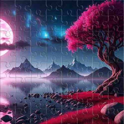 Radiance of the Pink Moon - Online Jigsaw Puzzle | Jigsaw Puzzles Online