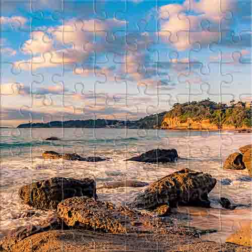 Golden Hour on the Ocean Shore - Online Jigsaw Puzzle | Jigsaw Puzzles ...