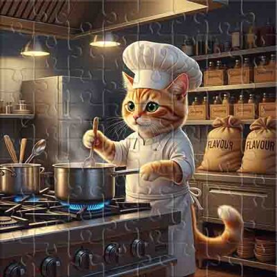 Fluffy Chef at Work - Online Jigsaw Puzzle | Jigsaw Puzzles Online