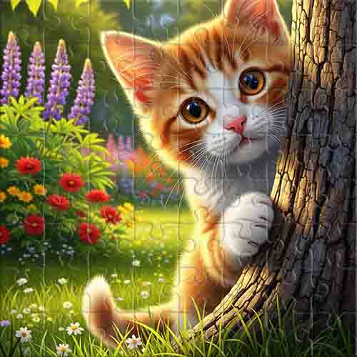 A Little Fluffy Spy - Online Jigsaw Puzzle | Jigsaw Puzzles Online