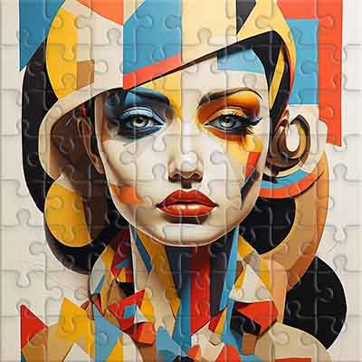 Abstract Graphic Portrait - Online Jigsaw Puzzle | Jigsaw Puzzles Online
